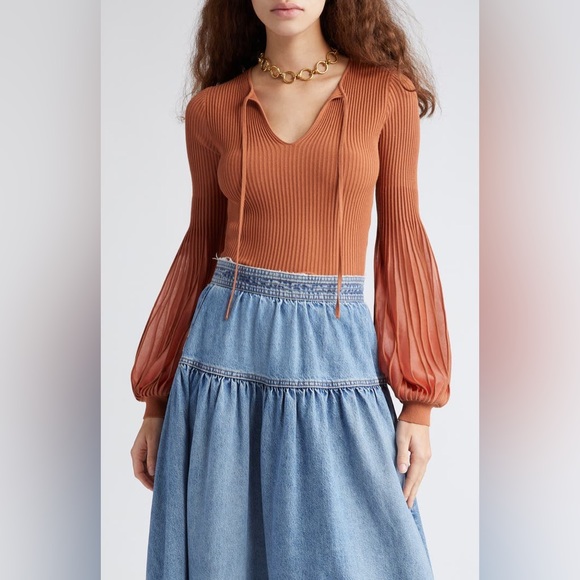 Ulla Johnson | Tops | Ulla Johnson Lenora Balloonsleeve Ribknit Sweater ...